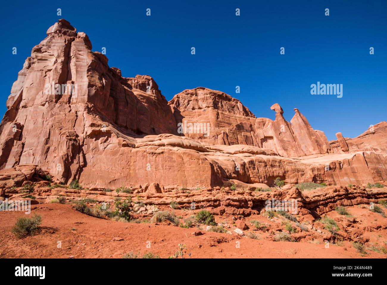 The geological landscape of Arches National Park, Moab, Utah, United ...