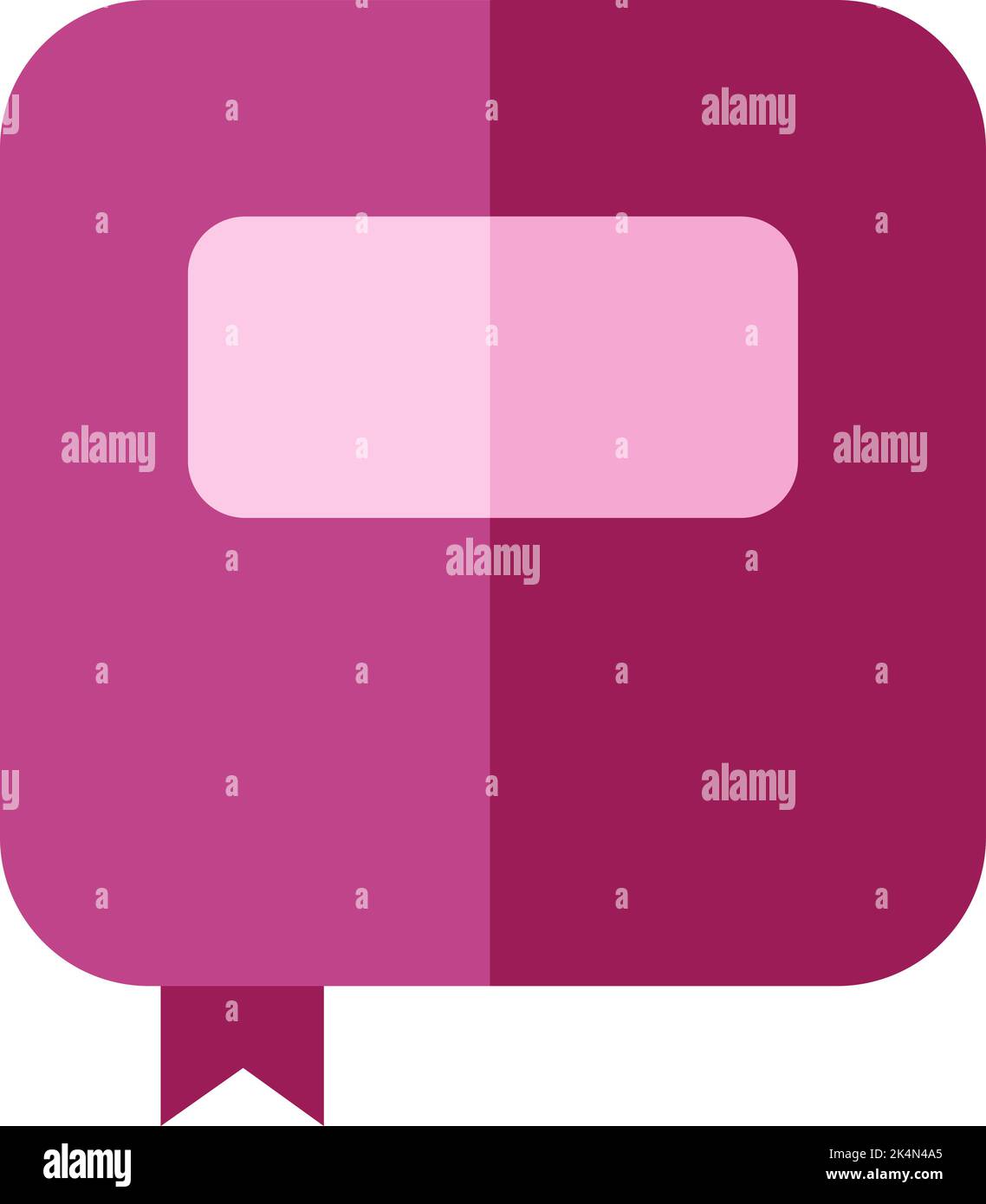 Pink school notebook, illustration, vector on a white background Stock ...