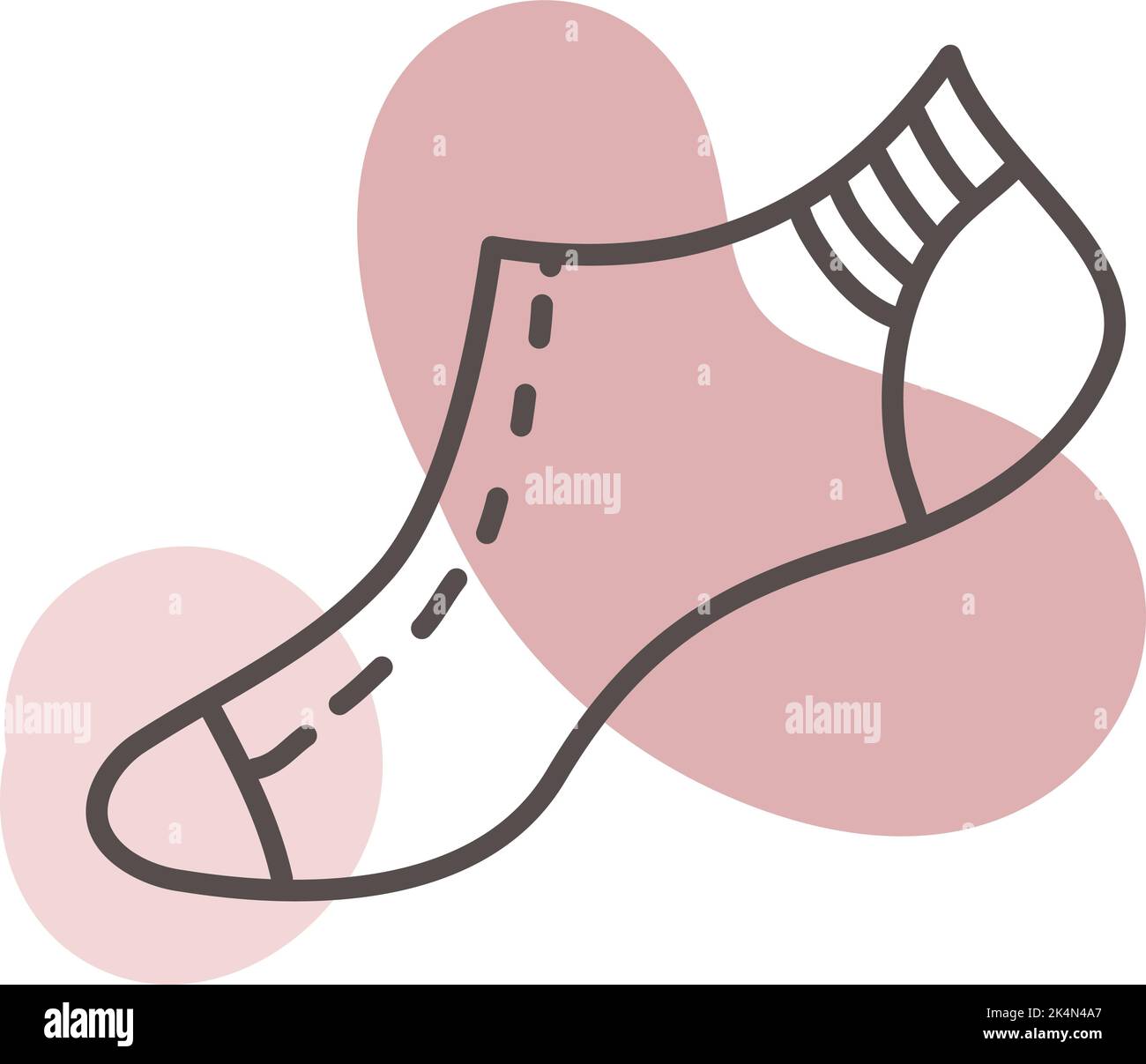 Sport sock, illustration, vector on a white background Stock Vector ...