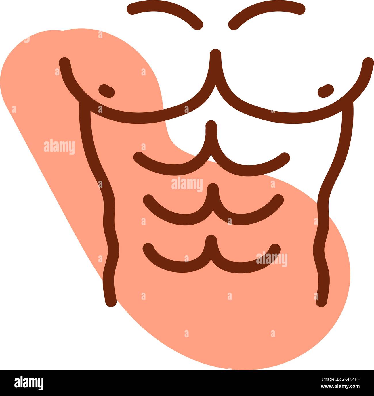 Strong muscles, illustration, vector on a white background Stock Vector ...