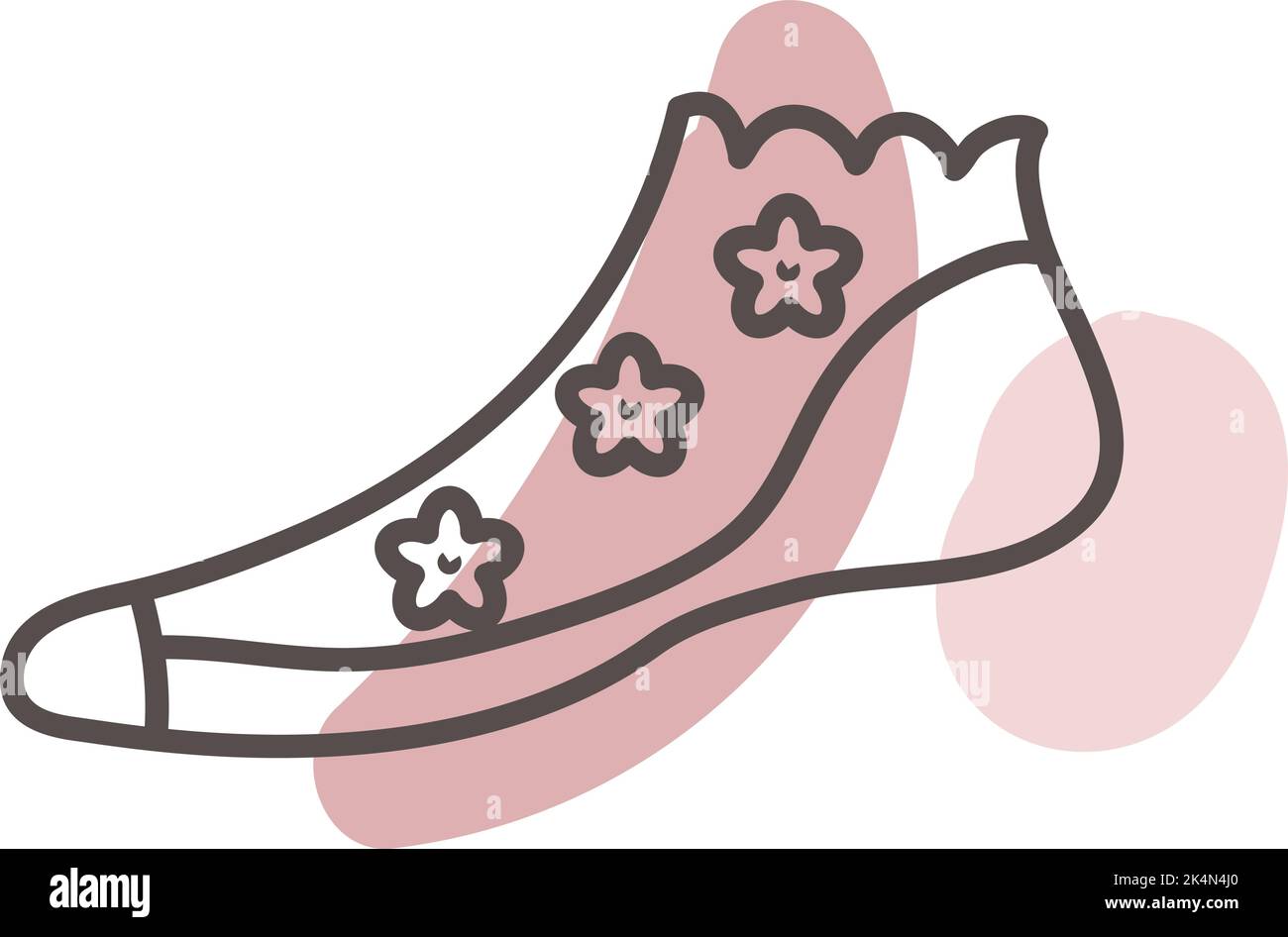 Female sock, illustration, vector on a white background Stock Vector ...