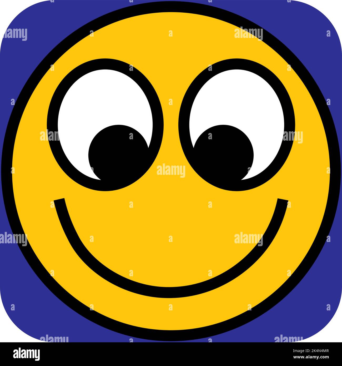 Happy smiley, illustration, vector on a white background Stock Vector ...