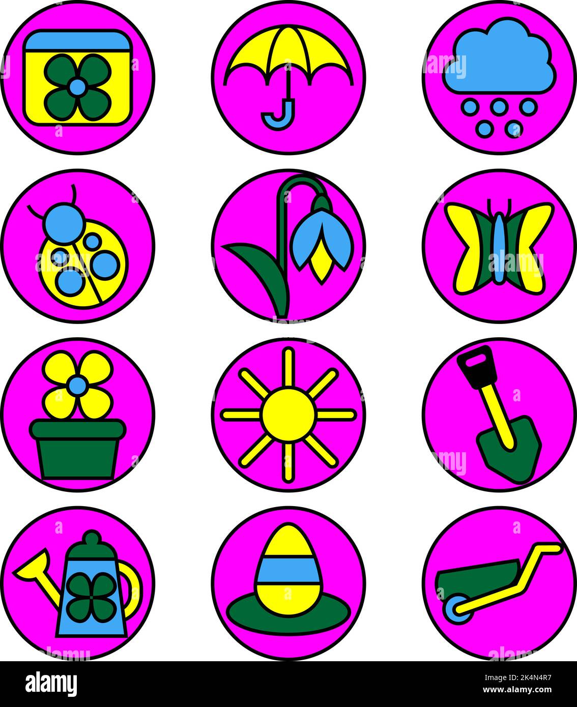 Hot spring vector vectors hi-res stock photography and images - Alamy