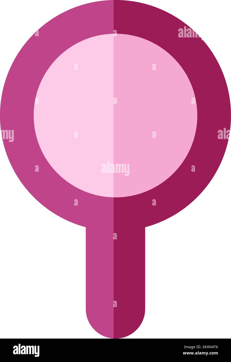Black magnifier on pink Stock Vector Images - Alamy