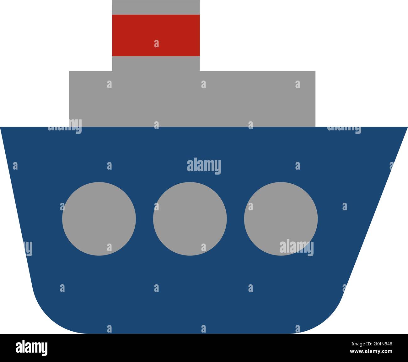 Blue transportation ship, illustration, vector on a white background ...