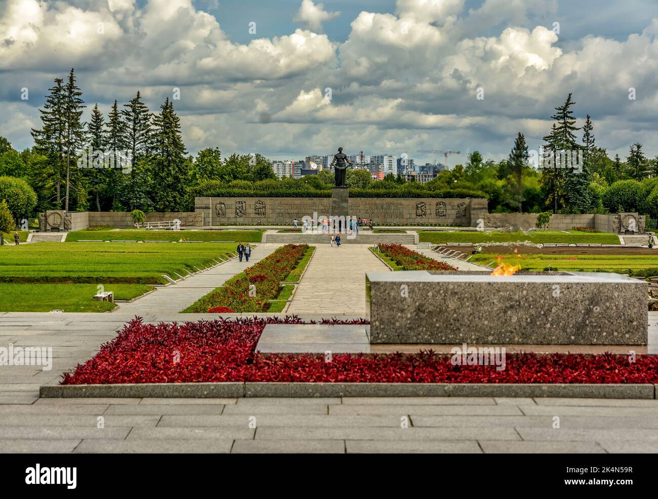 The Piskarevsky Memorial Cemetery is a mournful monument to the victims ...