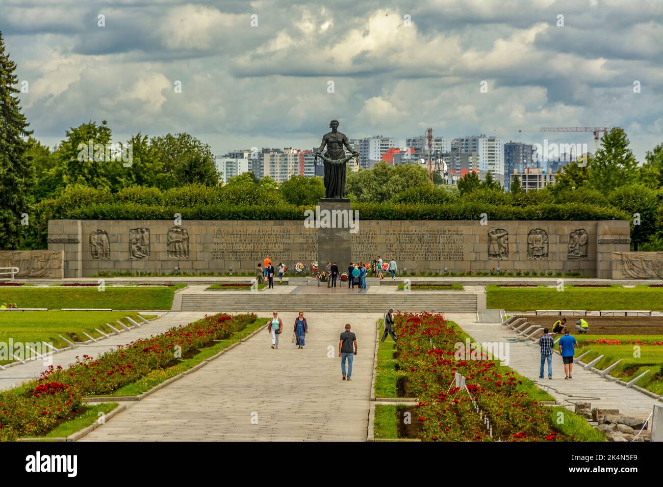 The Piskarevsky Memorial Cemetery is a mournful monument to the victims ...