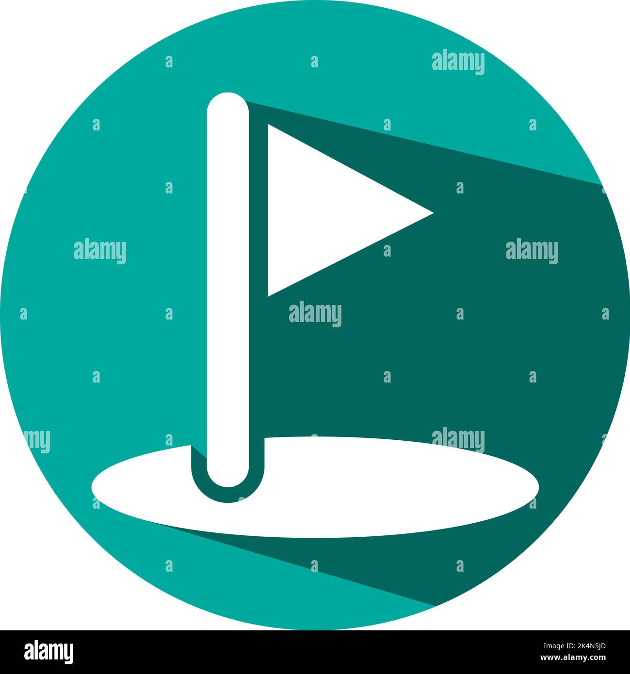 Golf hole, illustration, vector on a white background Stock Vector ...