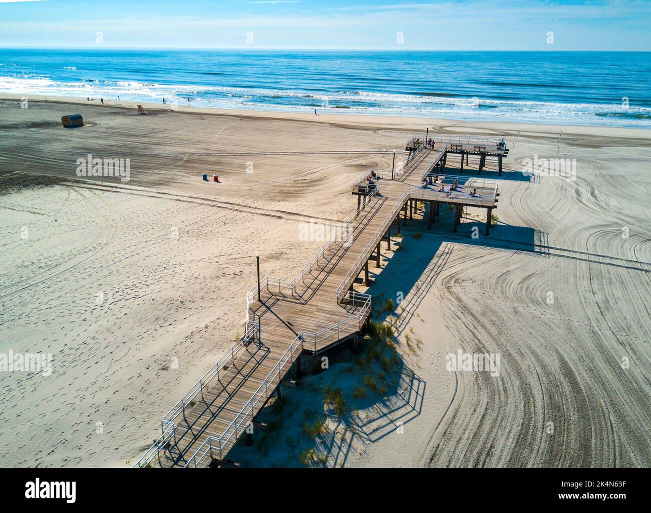 Crest beach in Wildwood New Jersey on the Atlantic ocean beach with ...