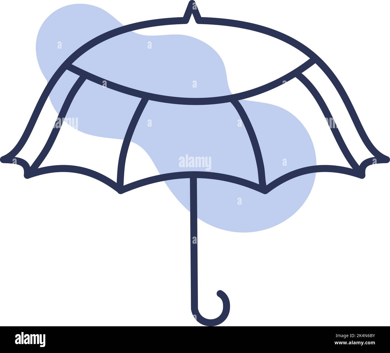 Blue Umbrella, illustration, vector on a white background Stock Vector ...