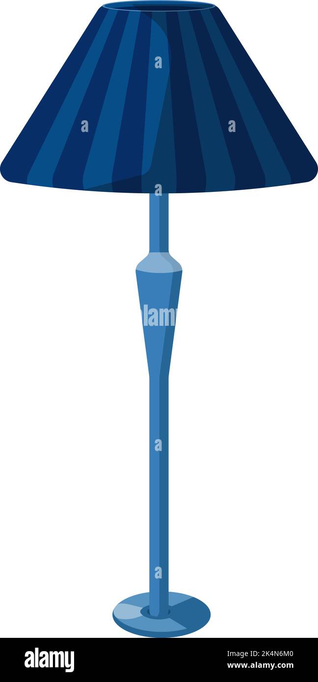 Blue reading lamp, illustration, vector on a white background Stock ...