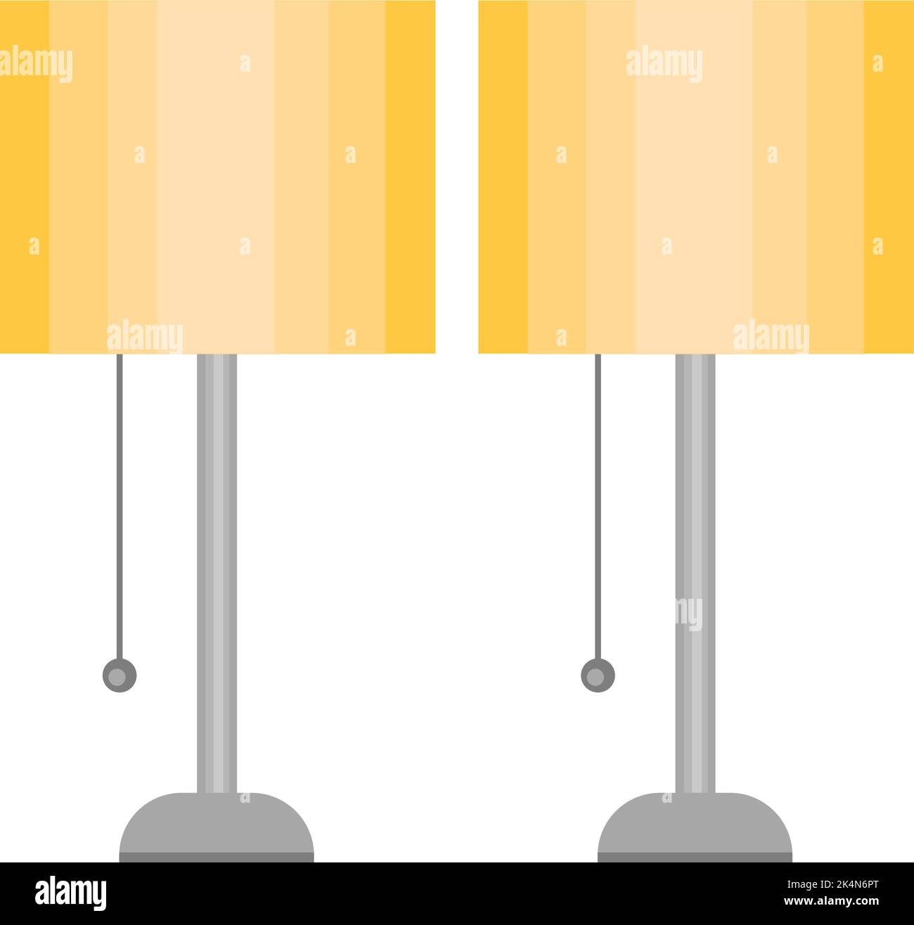 Yellow lamps, illustration, vector on a white background Stock Vector ...