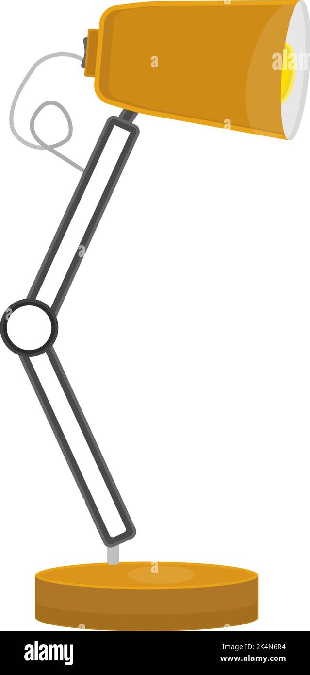 Study lamp, illustration, vector on a white background Stock Vector ...