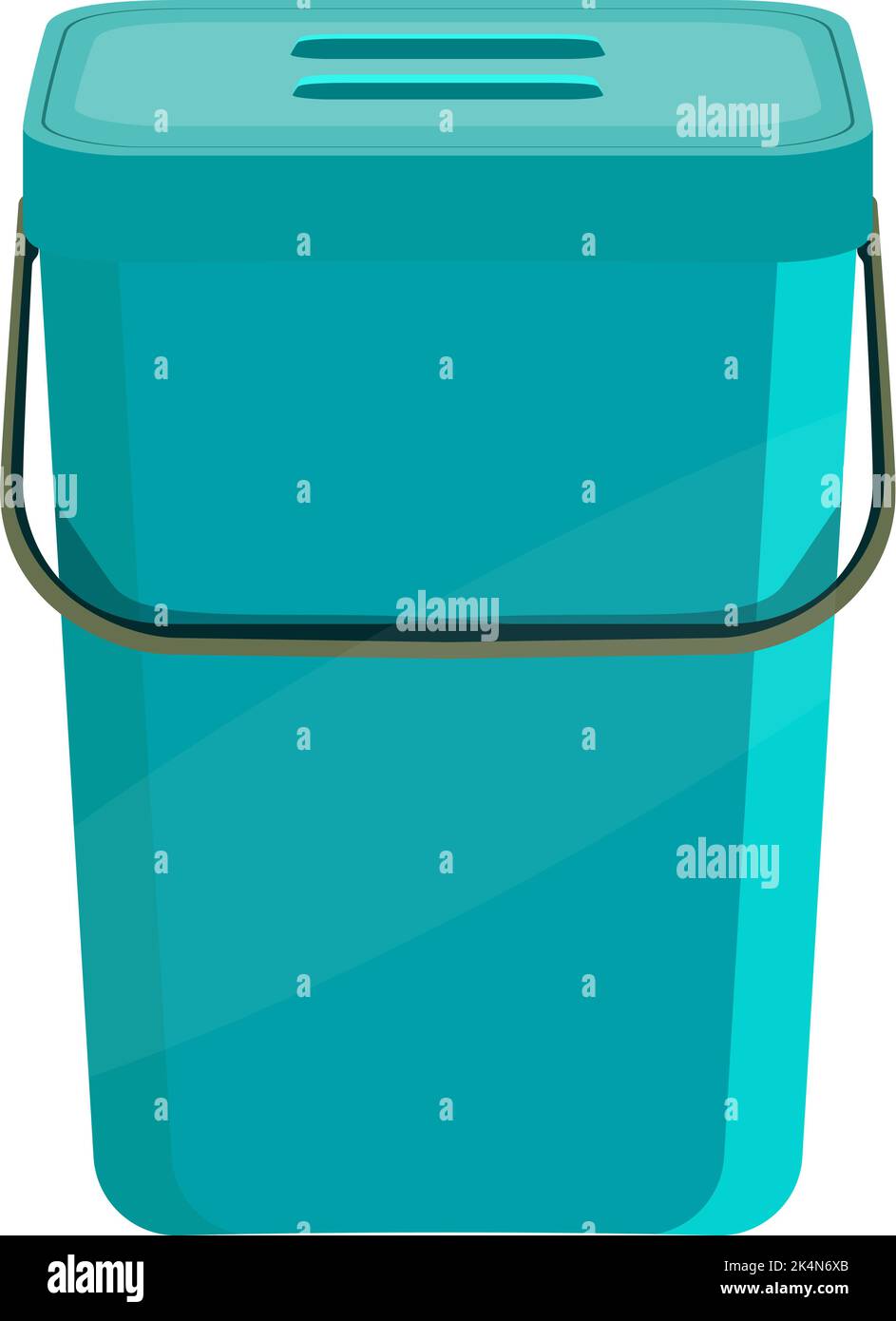 Blue laundry basket, illustration, vector on a white background Stock ...