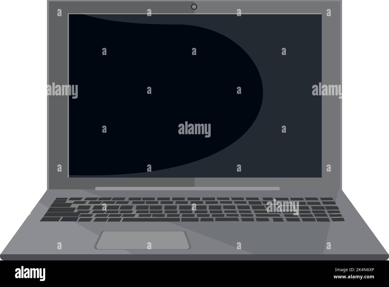 Work laptop, illustration, vector on a white background Stock Vector ...