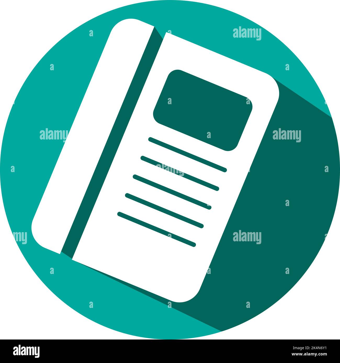 Stationery book register, illustration, vector on a white background ...