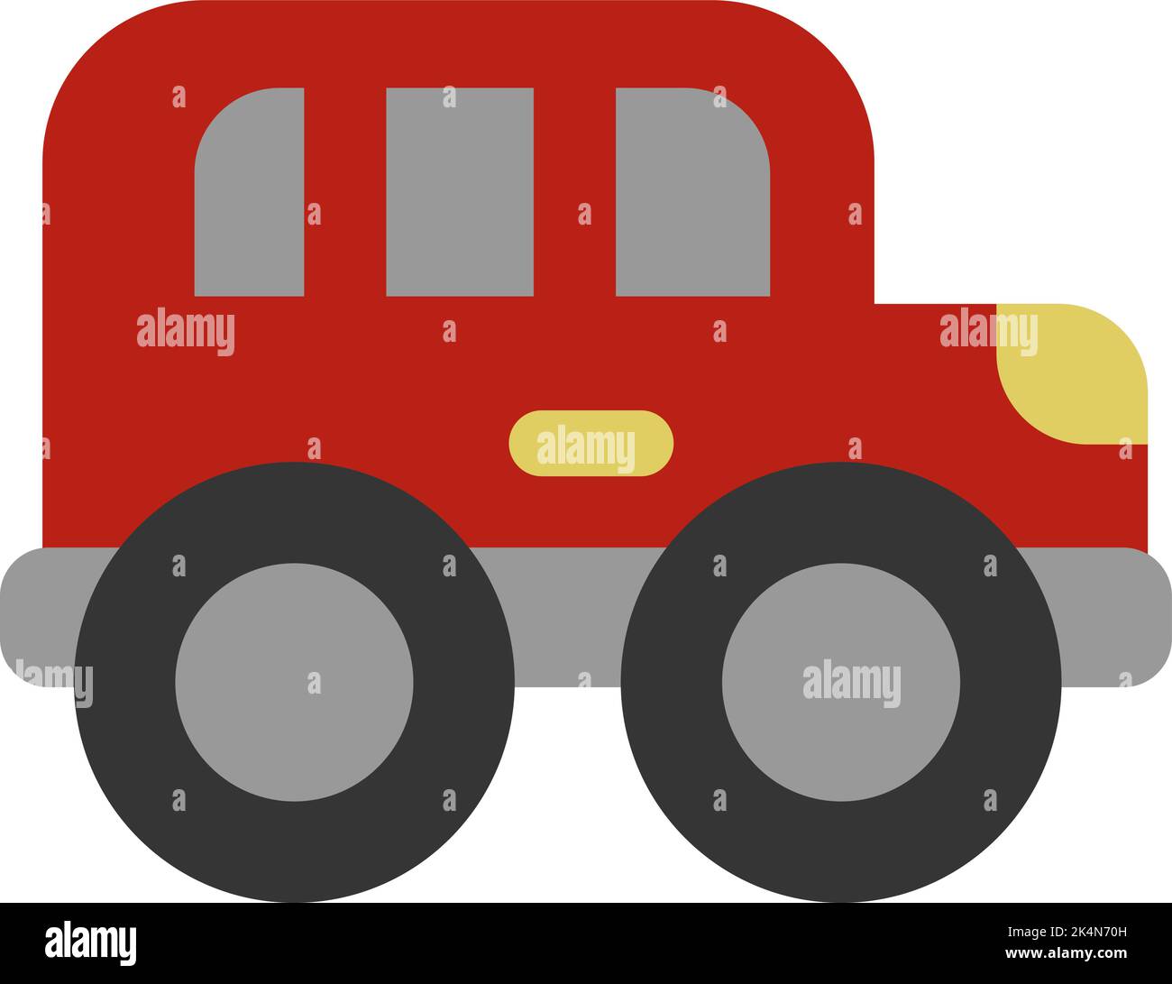Off road red transport car, illustration, vector on a white background ...
