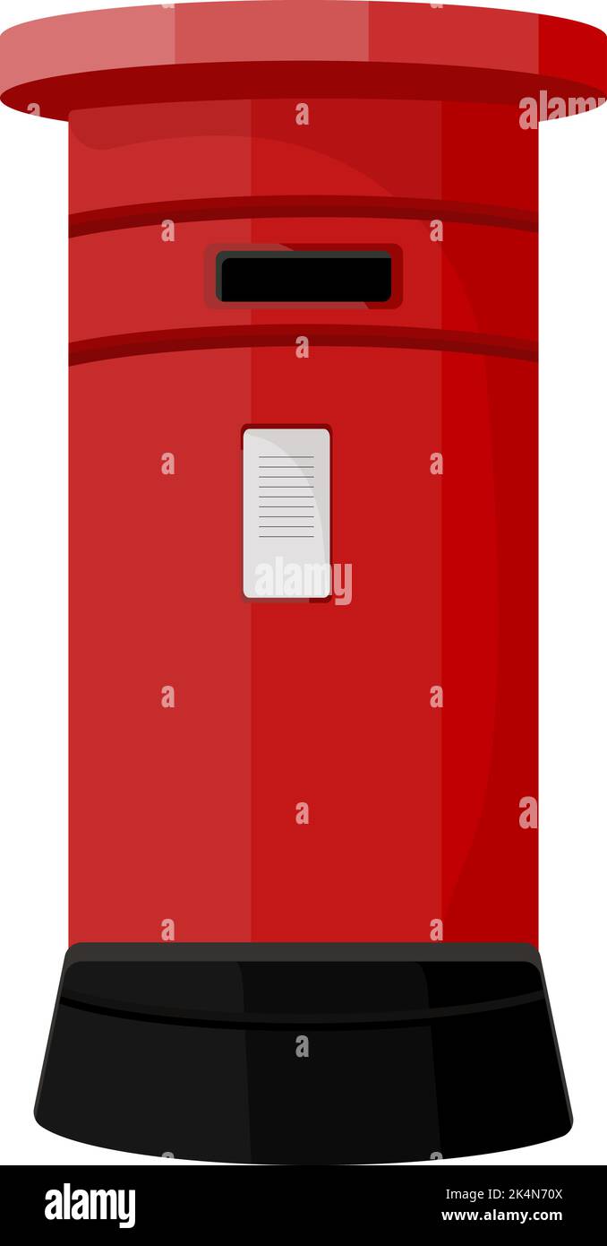 Red letter box, illustration, vector on a white background Stock Vector ...