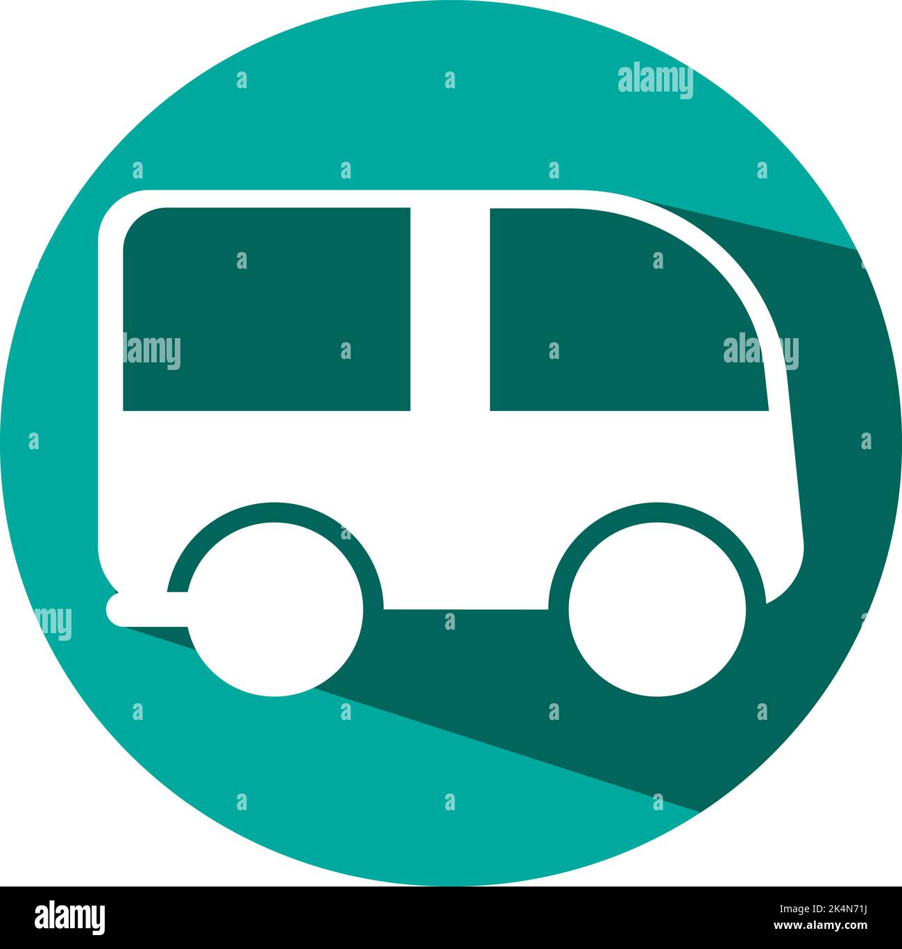 Mini bus, illustration, vector on a white background Stock Vector Image ...