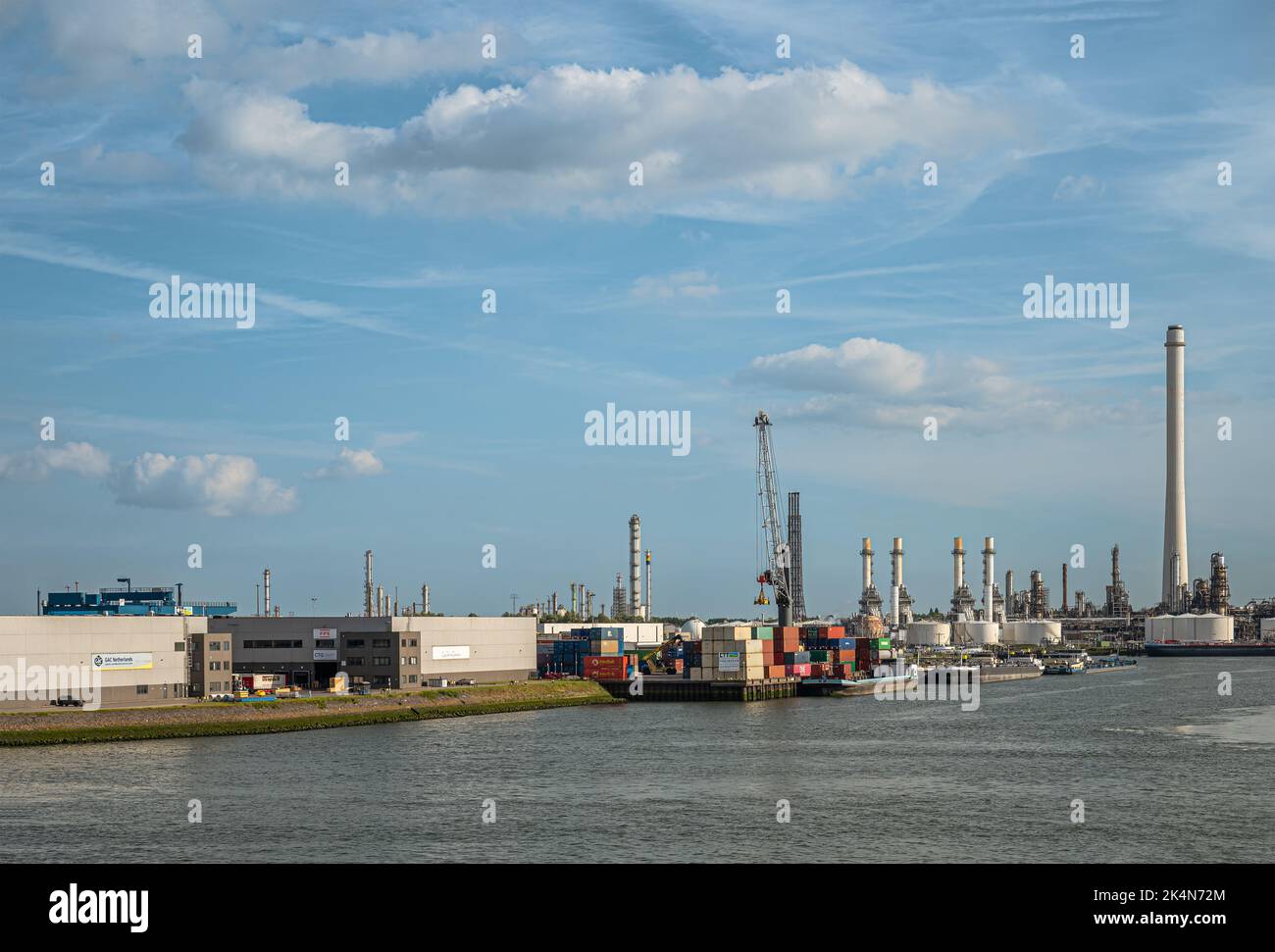 Rotterdam, Netherlands - July 11, 2022: Shell refinery at 2nd ...