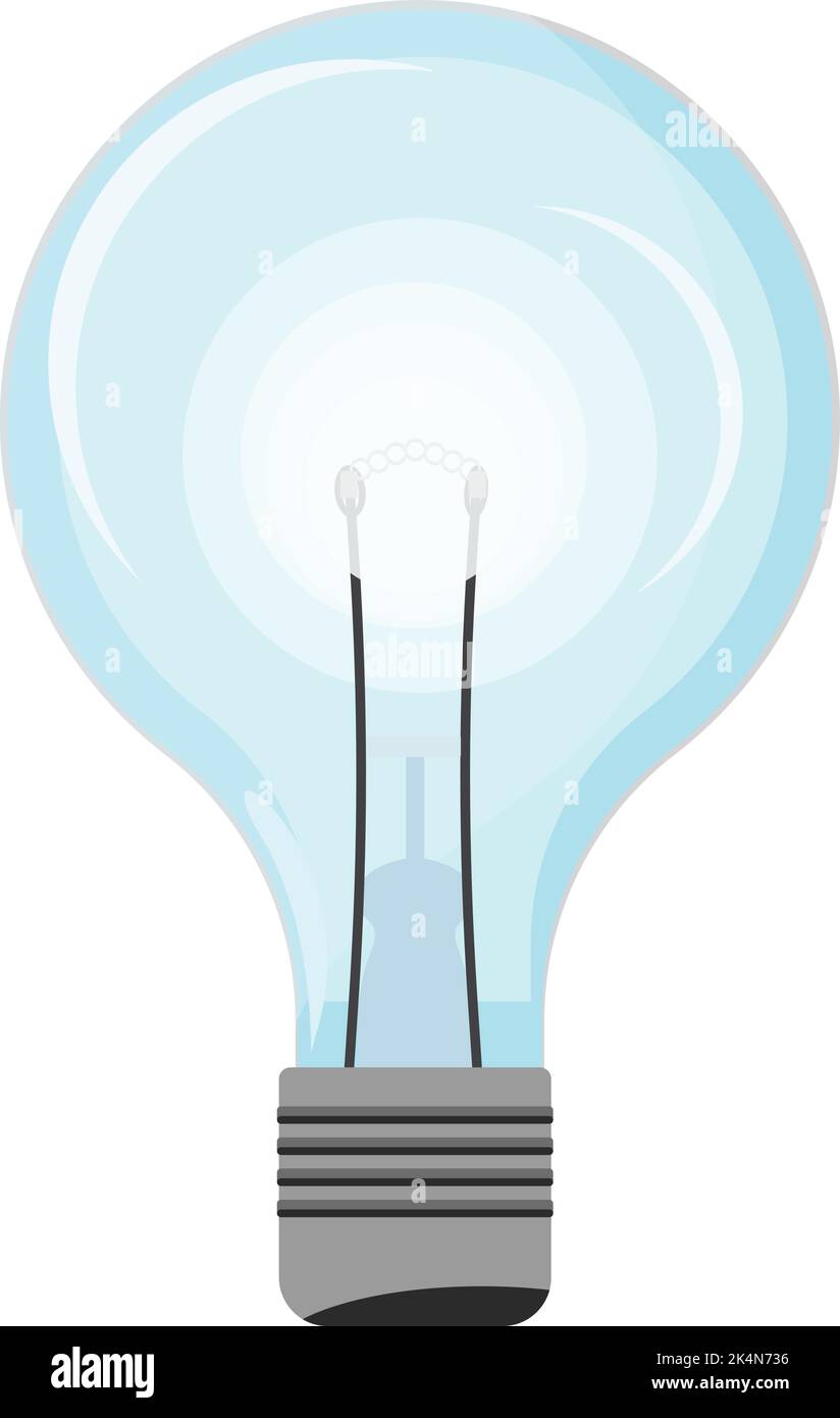 Simple lightbulb, illustration, vector on a white background Stock ...