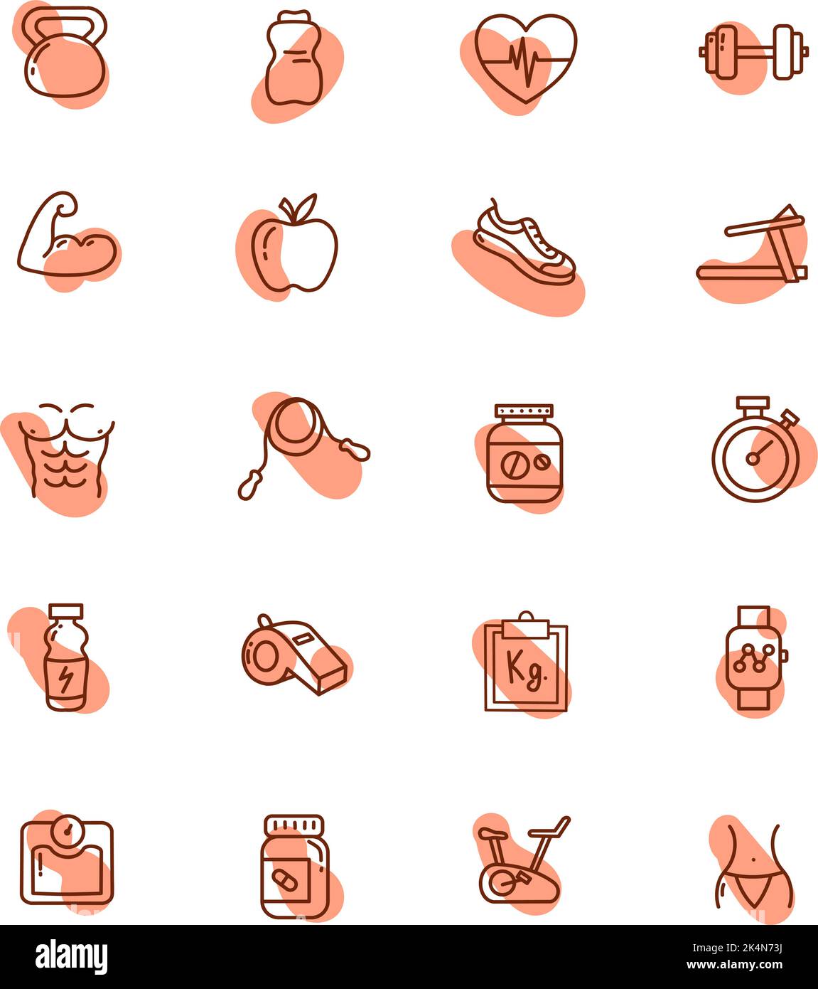 Gym life, illustration, vector on a white background Stock Vector Image ...