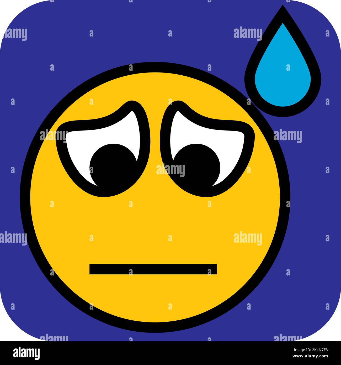 Guilty smiley, illustration, vector on a white background Stock Vector ...