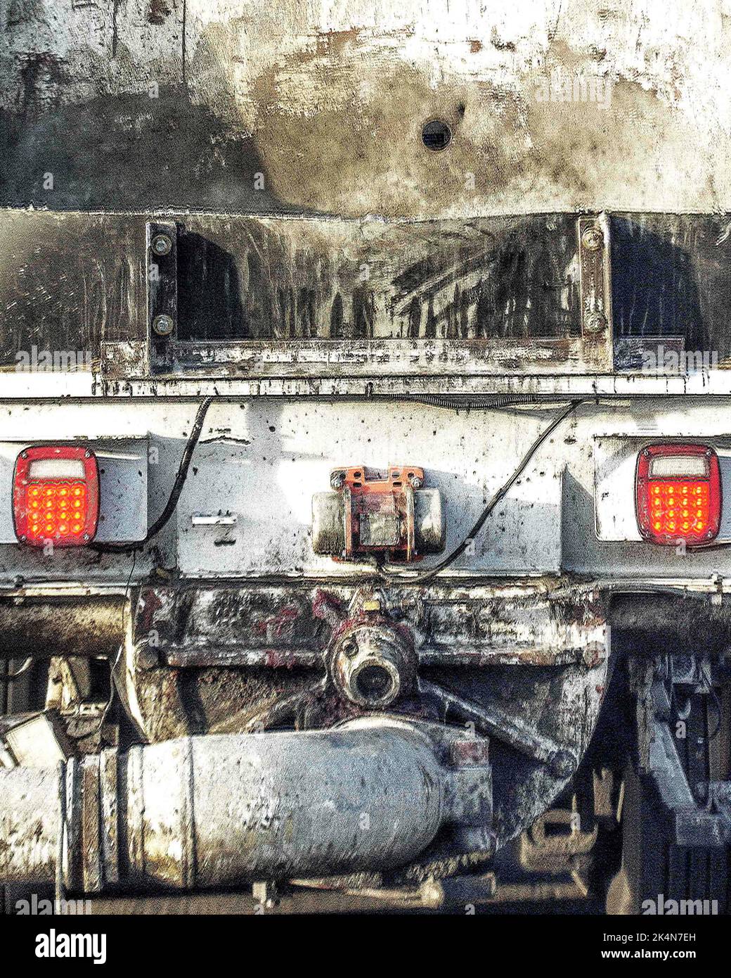 Tailgate of Trucks on the Highways Stock Photo - Alamy