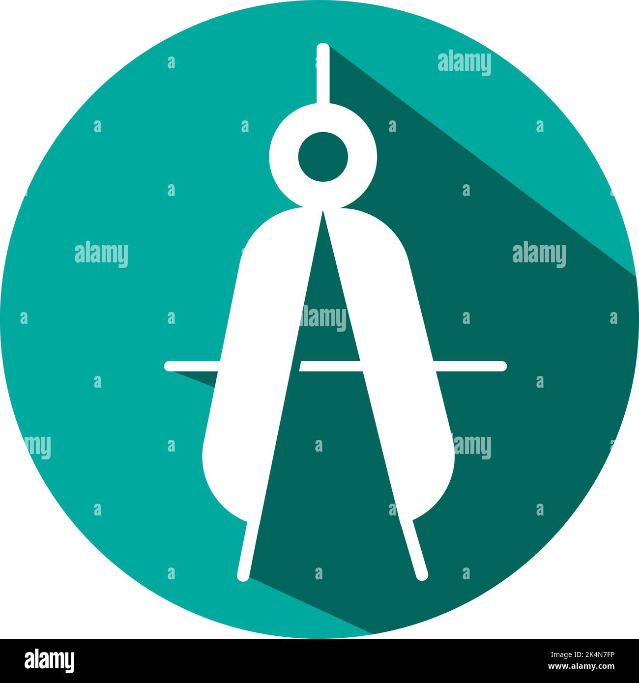 Stationery compass, illustration, vector on a white background Stock ...