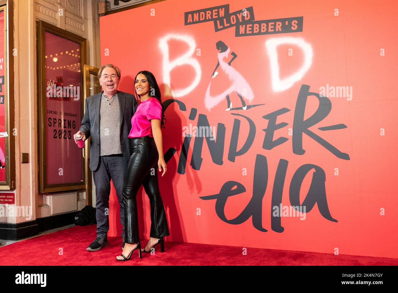 New York, NY - October 3, 2022: Linedy Genao joined Andrew Lloyd Webber ...