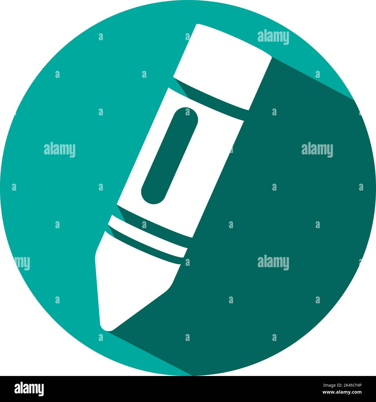 Crayon icon simple flat Cut Out Stock Images & Pictures - Alamy