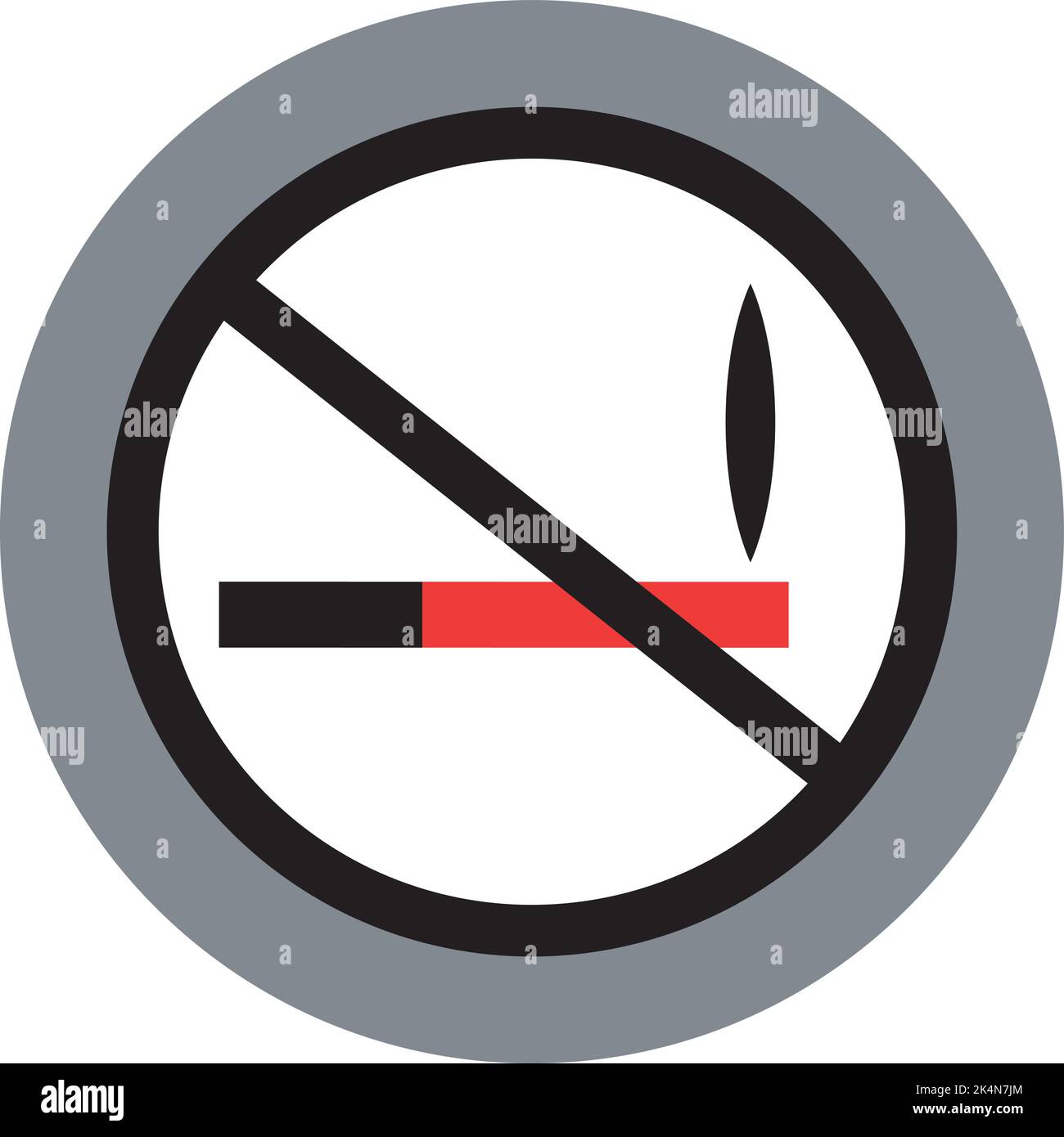 No smoking area, illustration, vector on a white background Stock ...