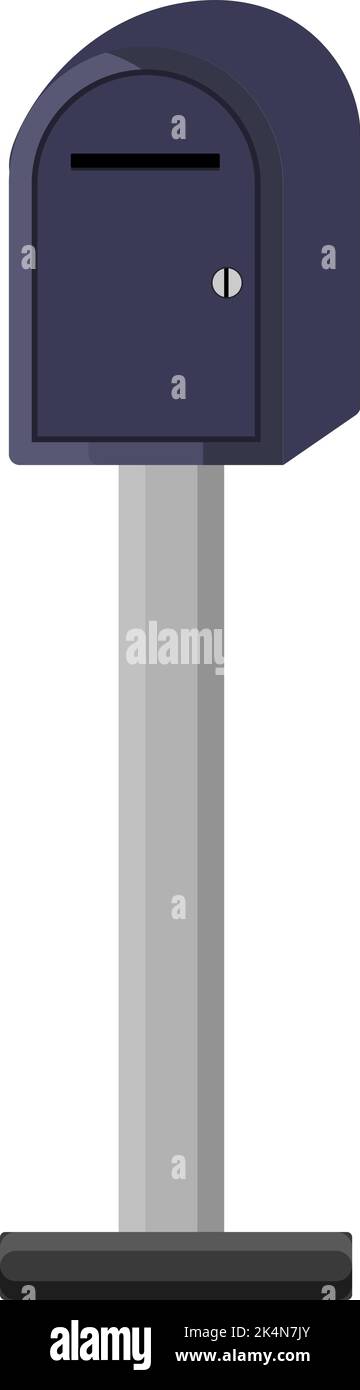 Purple letter box, illustration, vector on a white background Stock ...