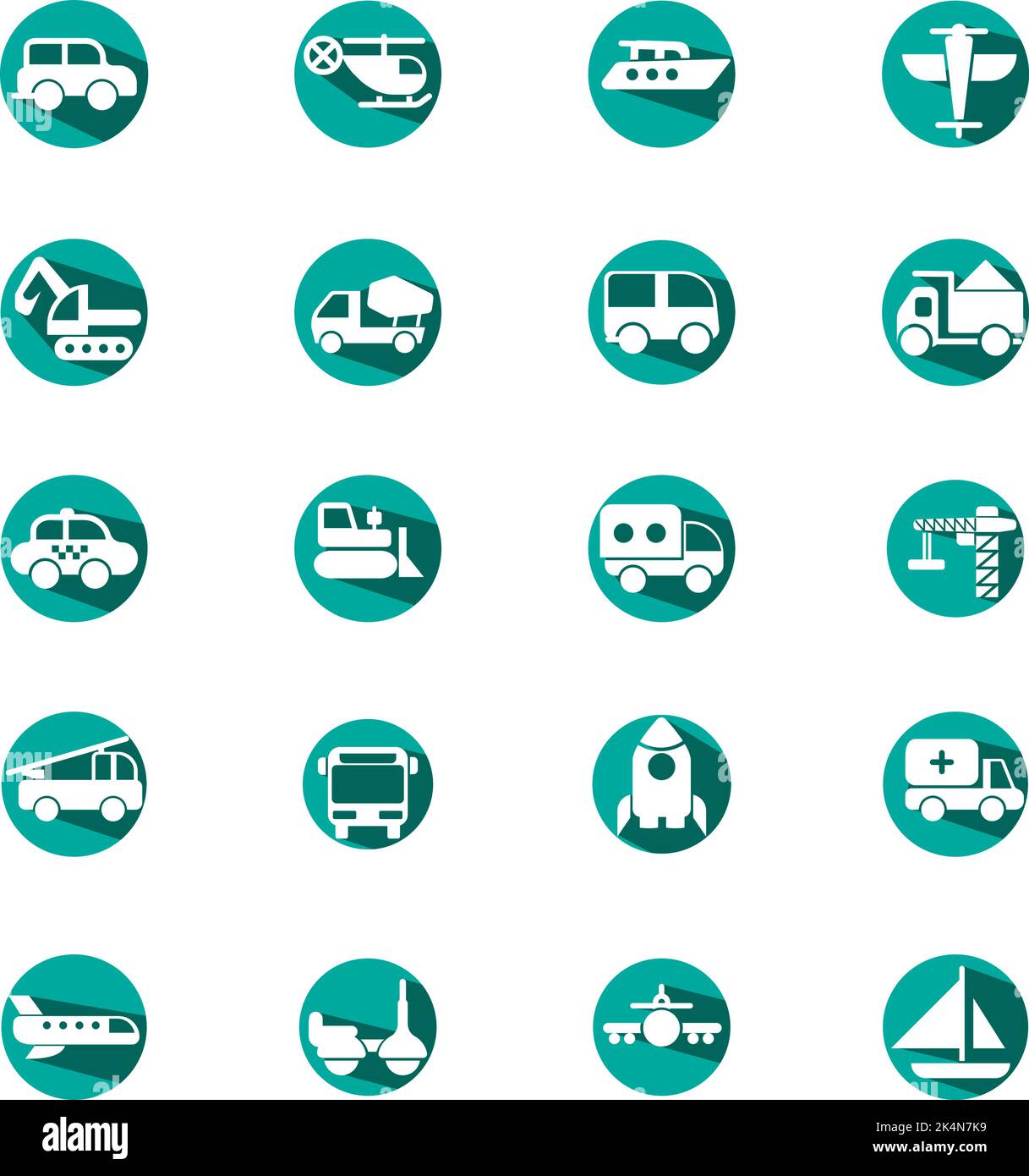 Vehicals icon pack, illustration, vector on a white background Stock ...