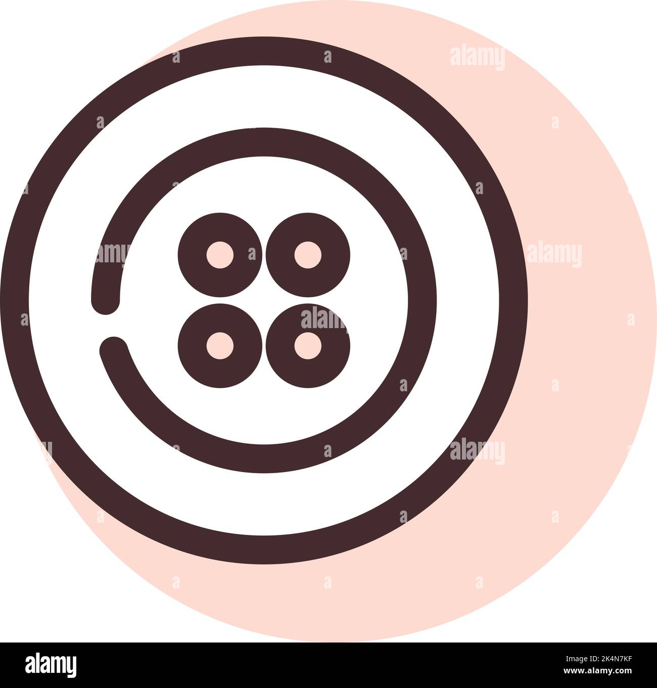 Textile button, illustration, vector on a white background Stock Vector ...