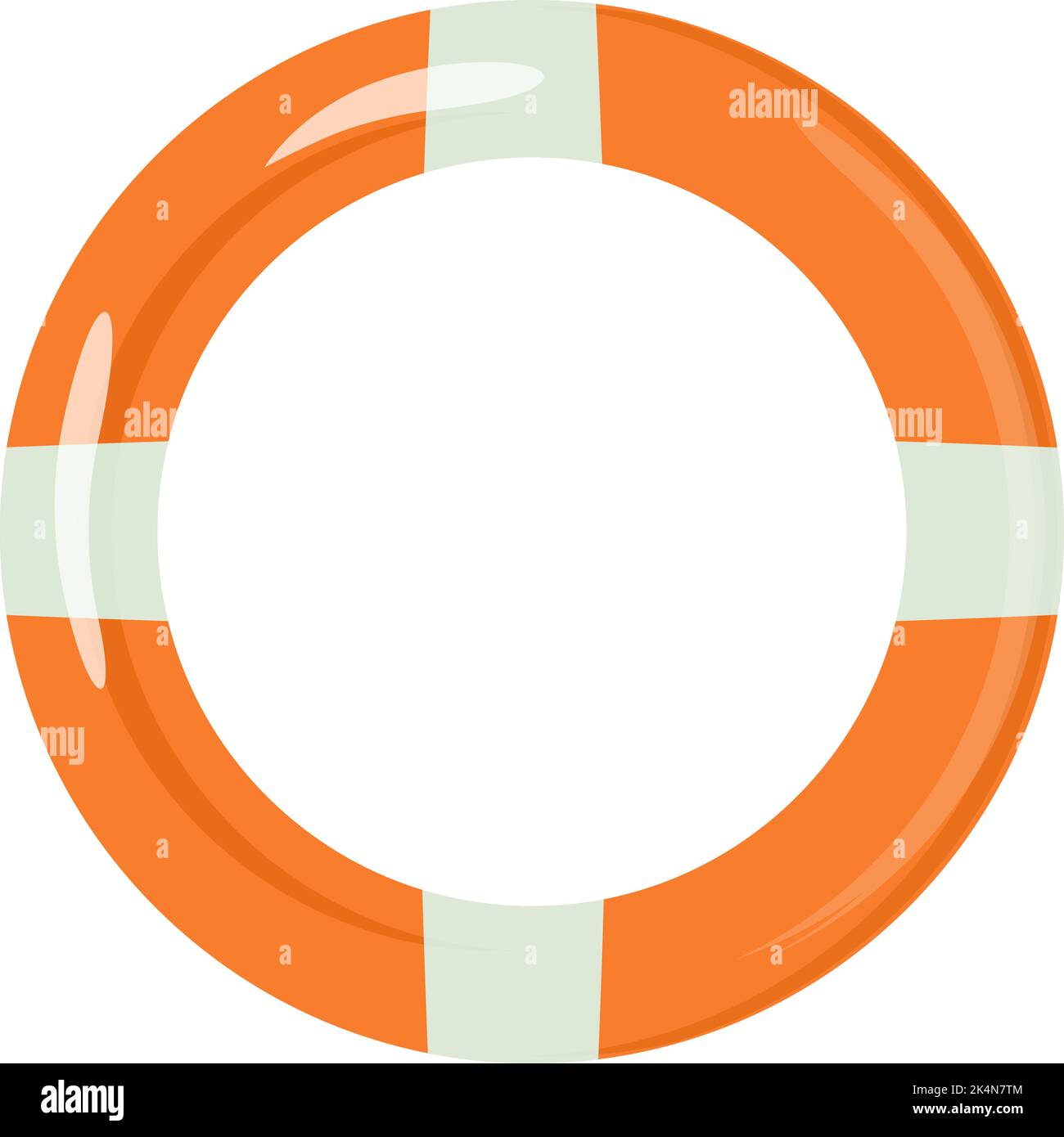 Orange life buoy, illustration, vector on a white background Stock ...