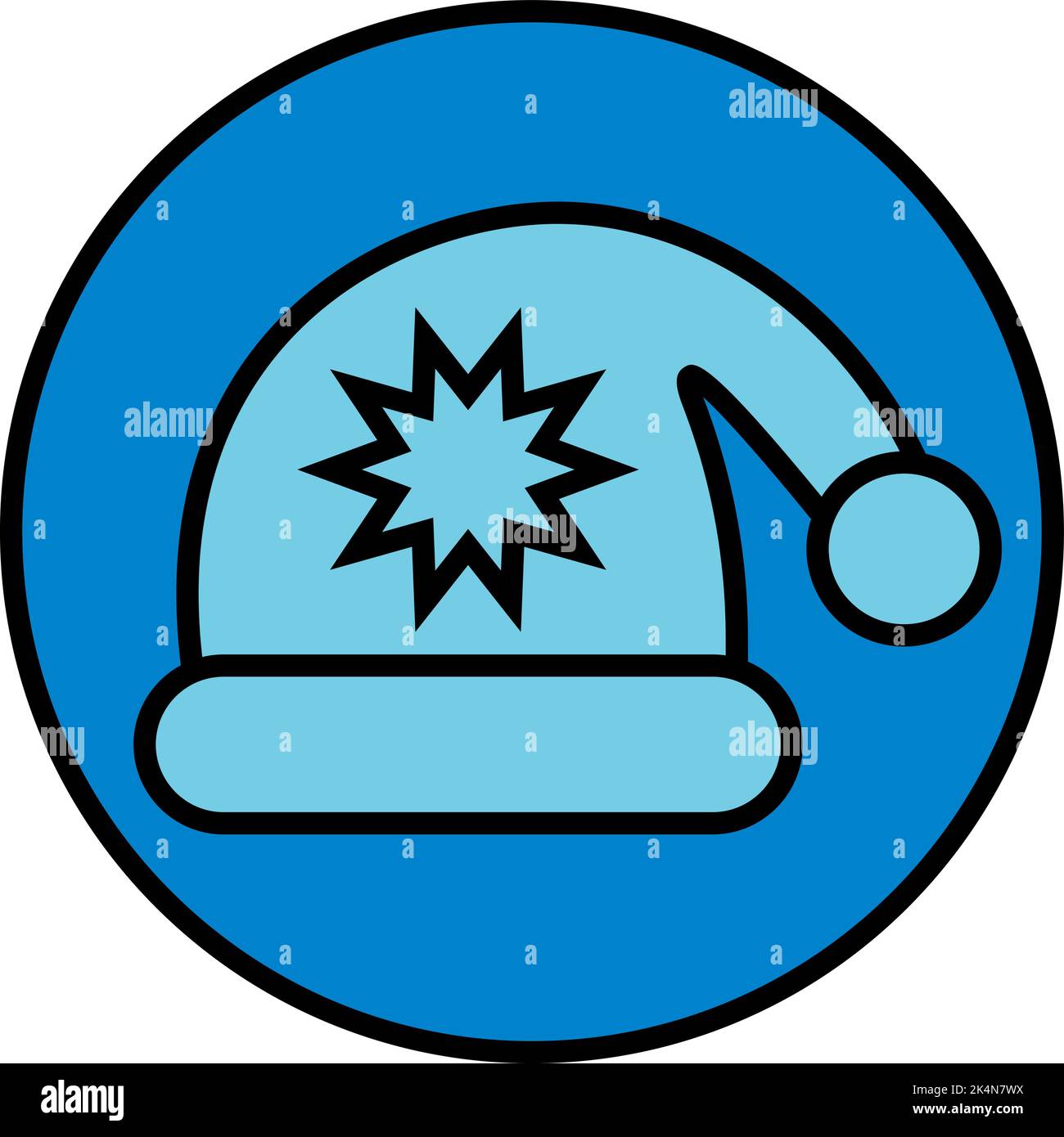 Santas hat, illustration, vector on a white background Stock Vector ...