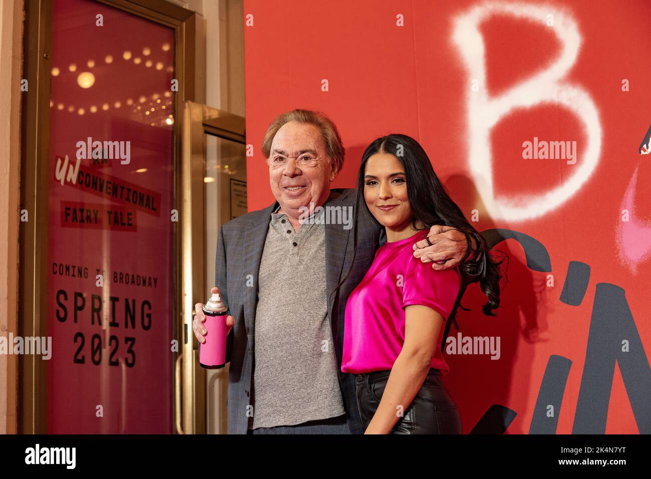 New York, NY - October 3, 2022: Linedy Genao joined Andrew Lloyd Webber ...
