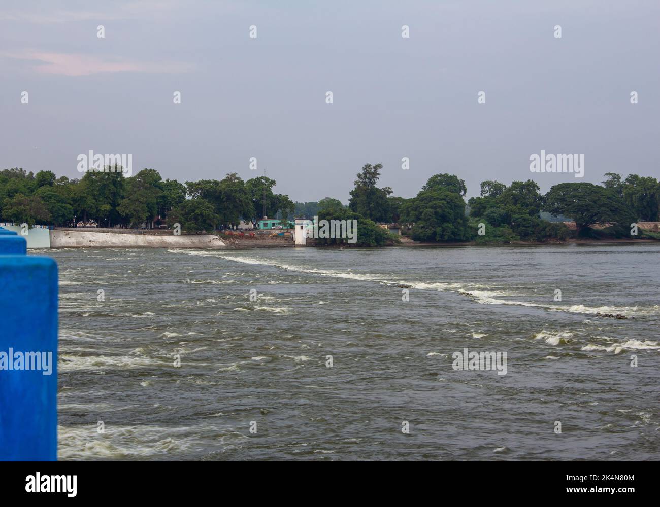 Water released into kaveri river from upper anaicut dam in Tamil Nadu ...