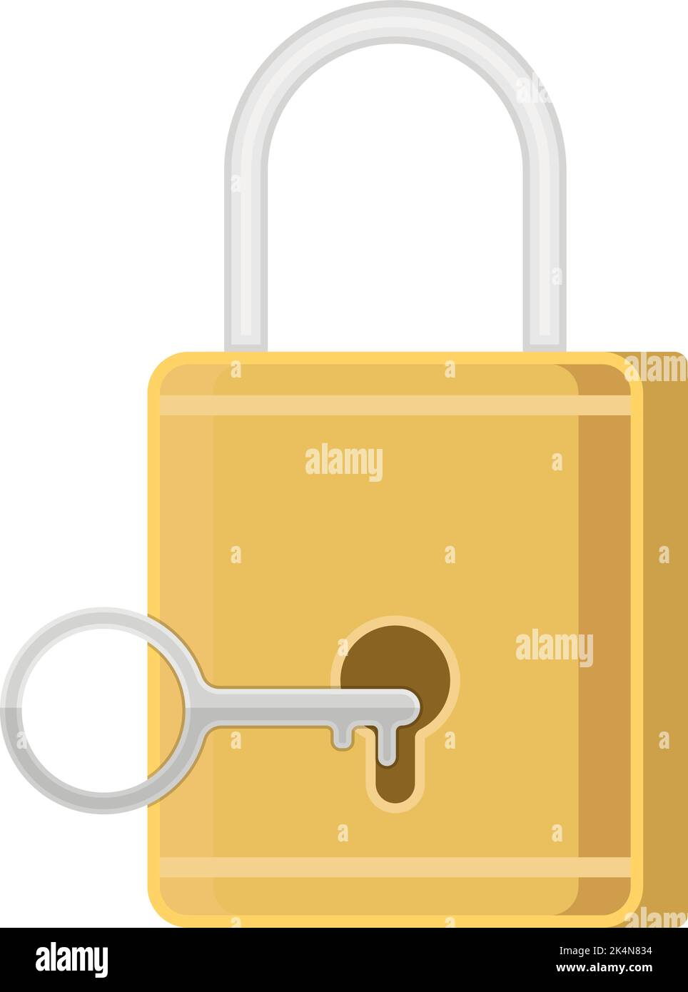 Simple lock, illustration, vector on a white background Stock Vector ...