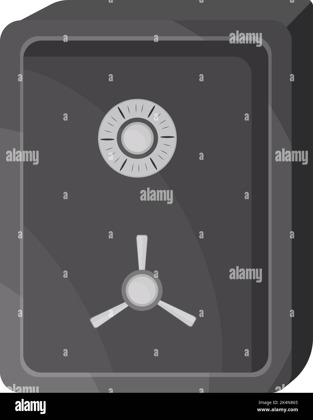 Black safe, illustration, vector on a white background Stock Vector ...