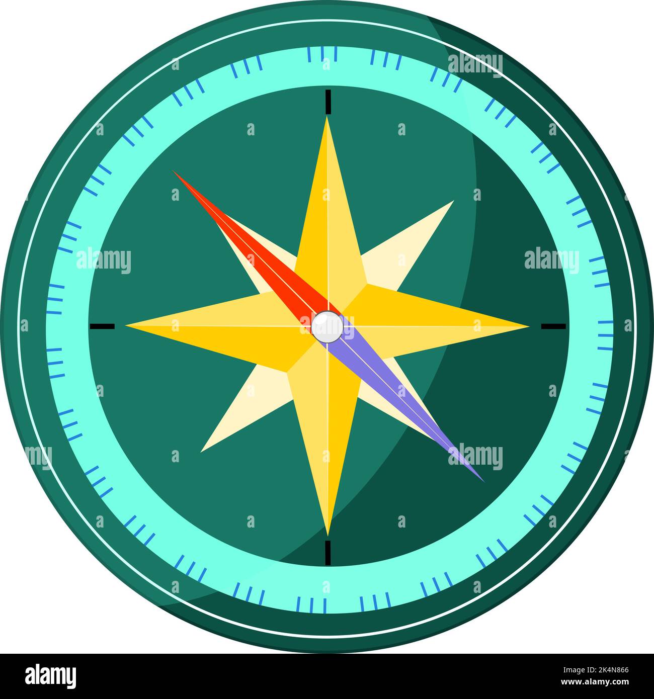Travel compass, illustration, vector on a white background Stock Vector ...