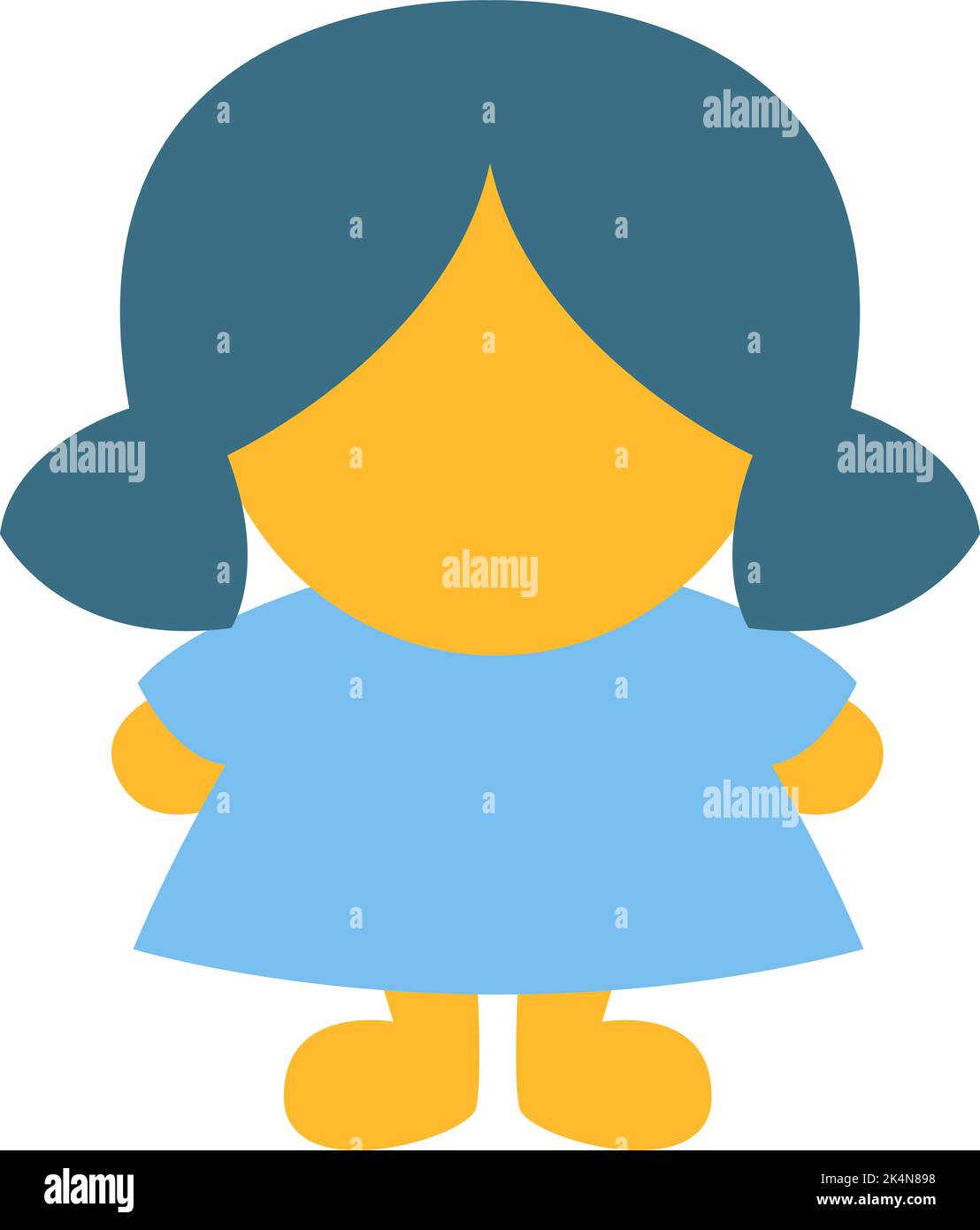 Blue baby doll dress Stock Vector Images - Alamy