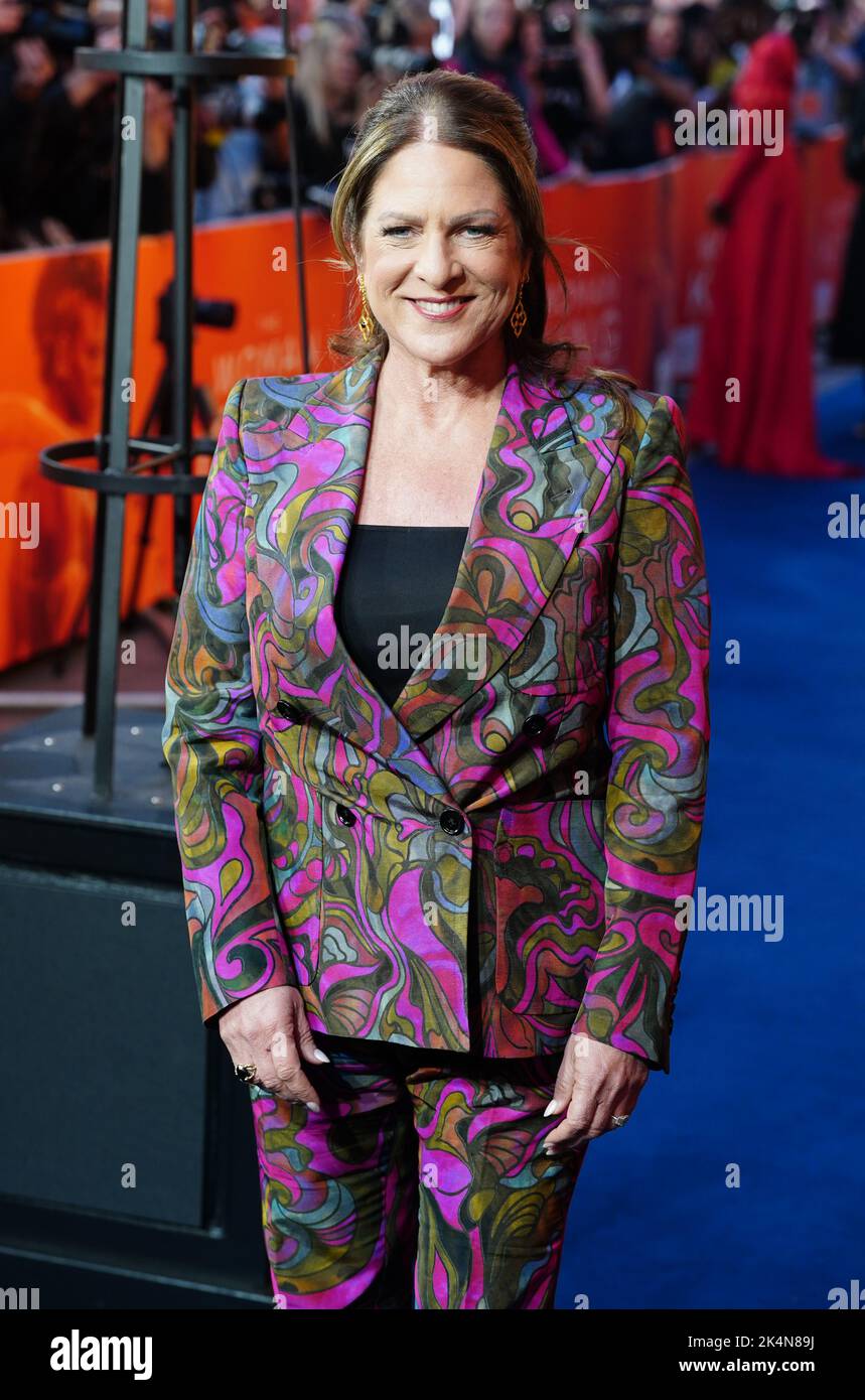 Cathy Schulman attending The Woman King premiere at the Odeon Luxe ...