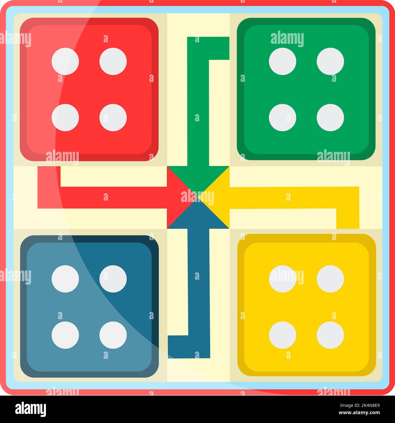 Colorful board game, illustration, vector on a white background Stock ...