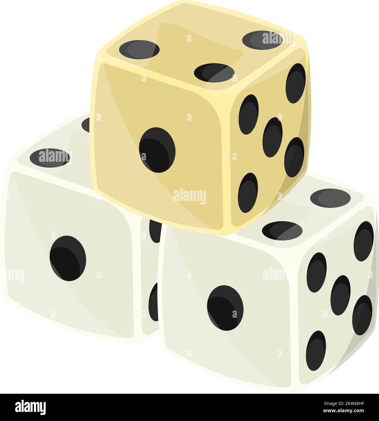 White dice, illustration, vector on a white background Stock Vector ...