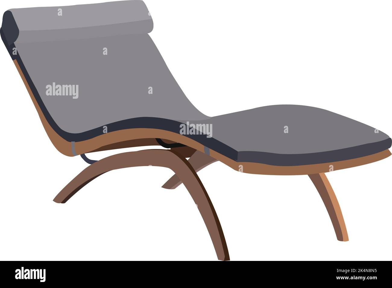 Lounge chair, illustration, vector on a white background Stock Vector ...