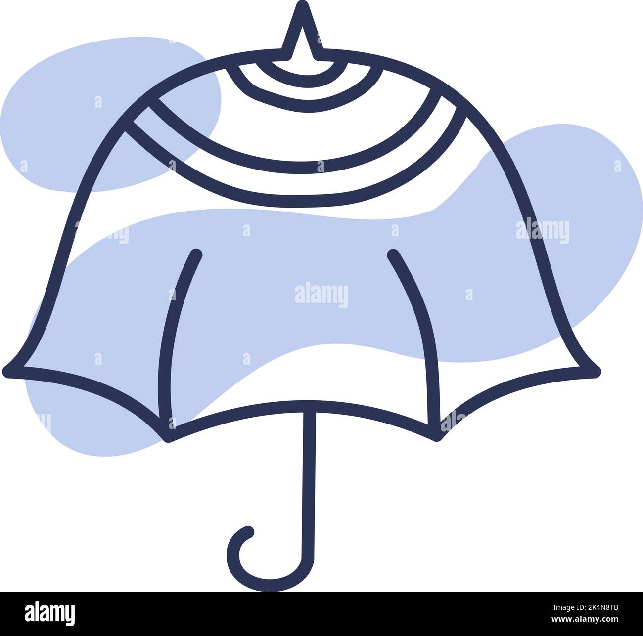 Open Umbrella, illustration, vector on a white background Stock Vector ...