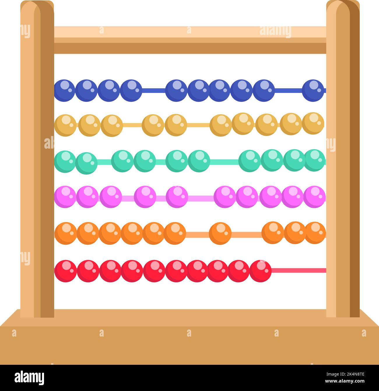 School abacus, illustration, vector on a white background Stock Vector ...