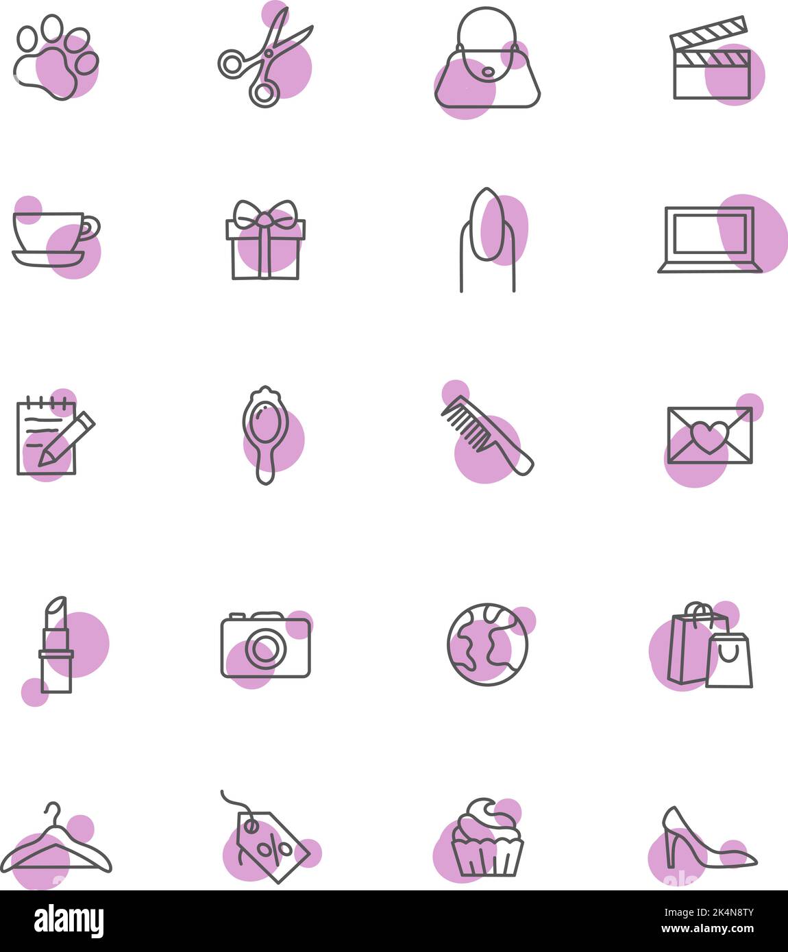 Female things, illustration, vector on a white background Stock Vector ...